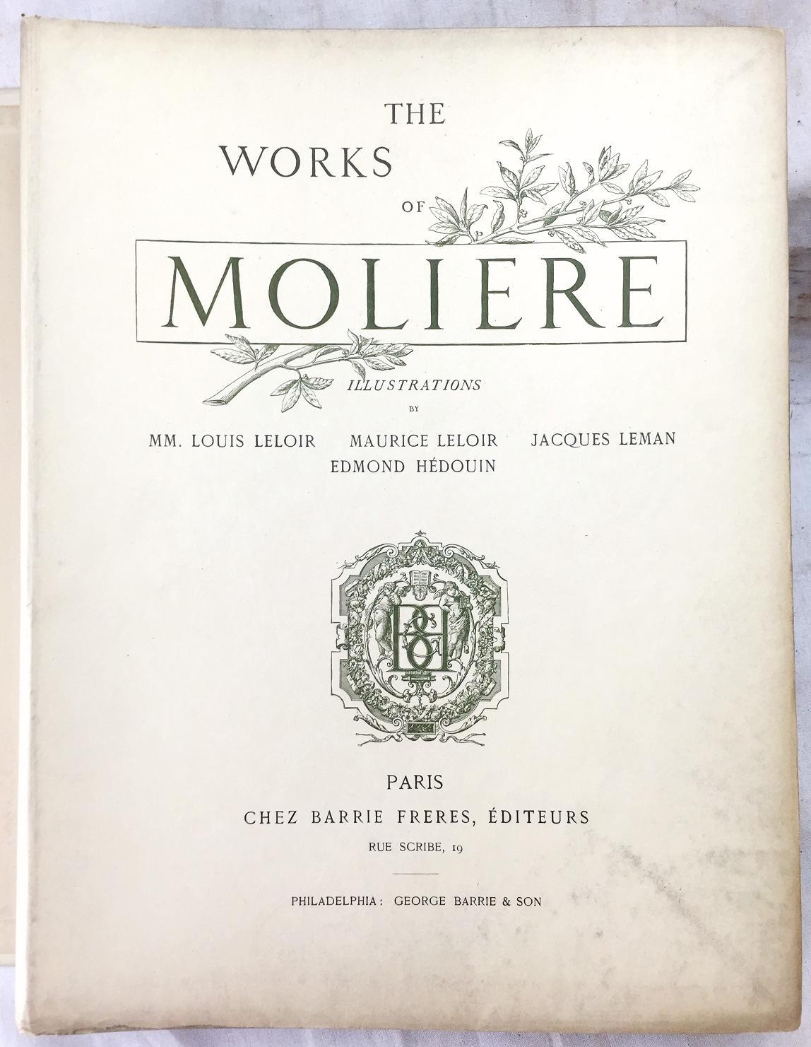 The Works of Moliere. 10 volumes. by Illustrations, MM. Louis Leloir ...