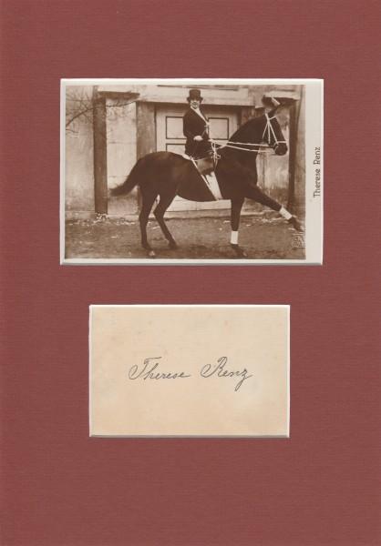 THERESE RENZ (1859-1938) deutsche Kunstreiterin, Dompteuse und ...