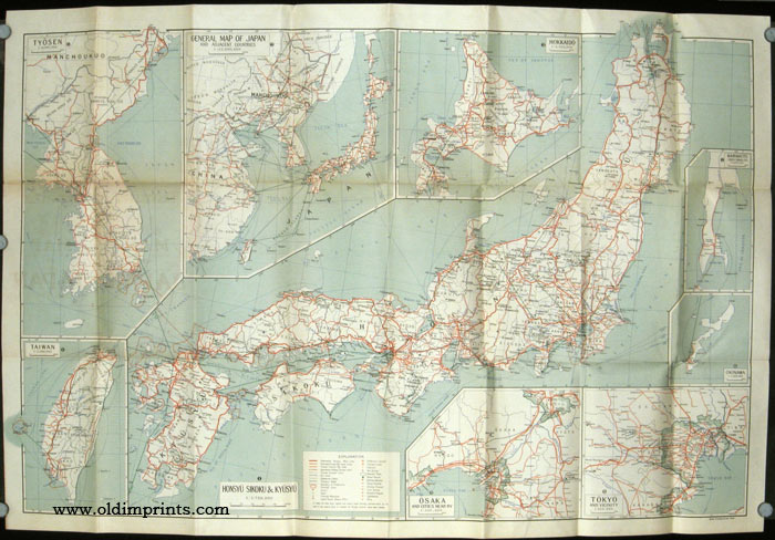 Travellers' (sic; Travelers') Map of Japan 1939. by JAPAN / KOREA ...