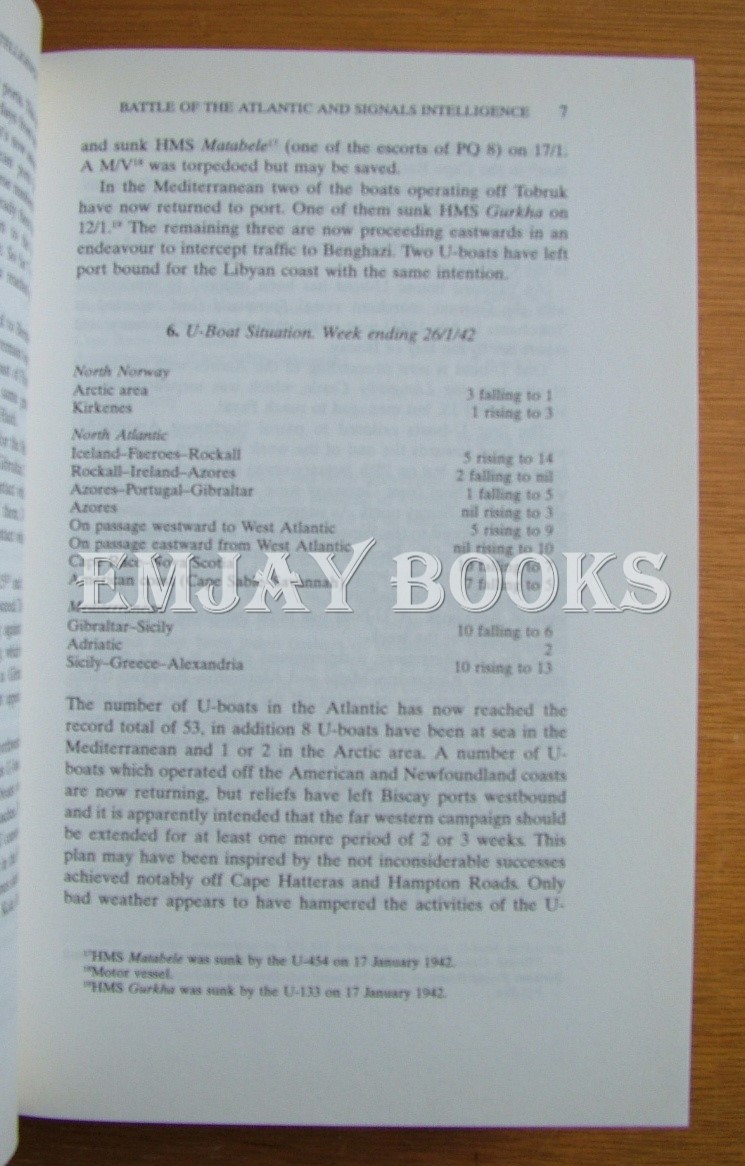 The Battle of the Atlantic and Signals Intelligence: U-Boat Situations ...
