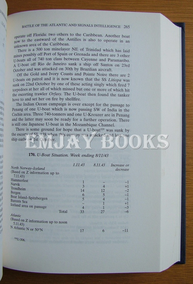 The Battle of the Atlantic and Signals Intelligence: U-Boat Situations ...