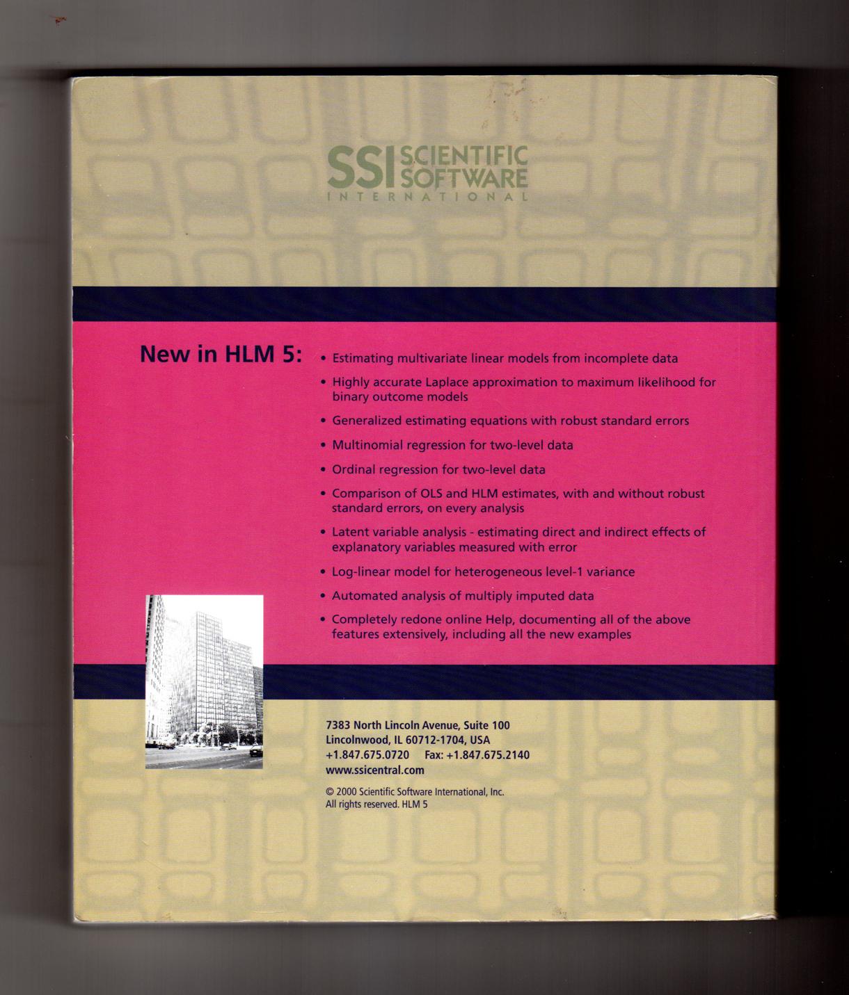 HLM 5: Hierarchical Linear and Nonlinear Modeling by Stephen Raudenbush ... HLM 5: Hierarchical Linear and Nonlinear Modeling by Stephen Raudenbush ...
