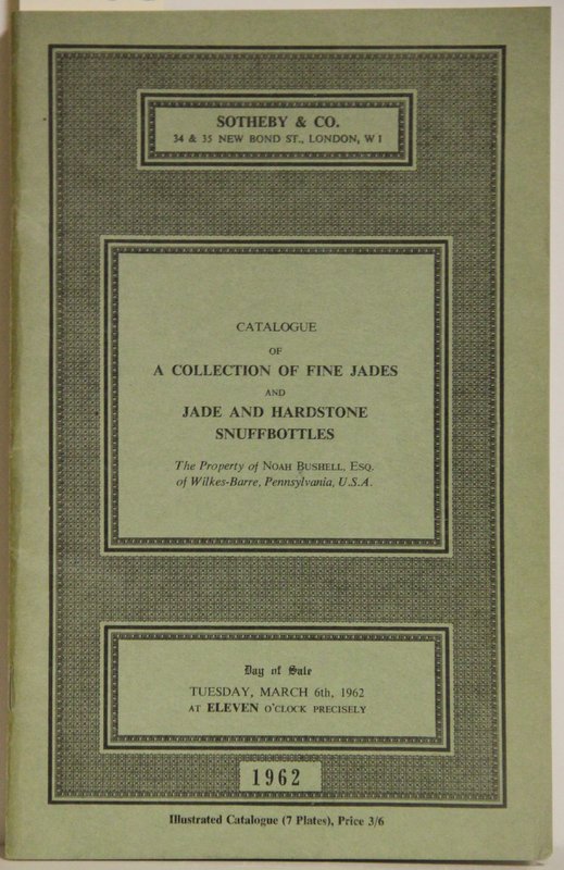 Catalog of a Collection of fine jade Carvings and Jade and Hardstone ...