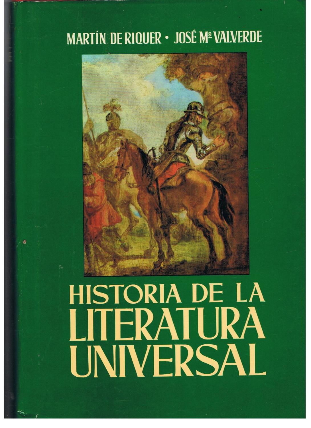 Historia De La Literatura Universal Tomo Ii De 3 Del Renacimiento
