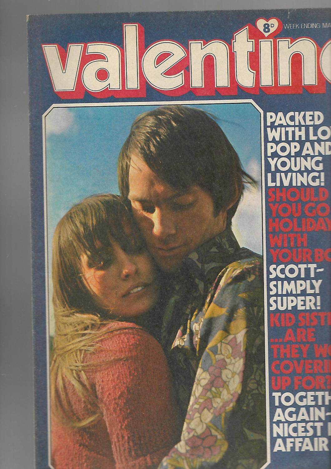Valentine magazine. May 9th 1970. Includes: Should You go on Holiday ...