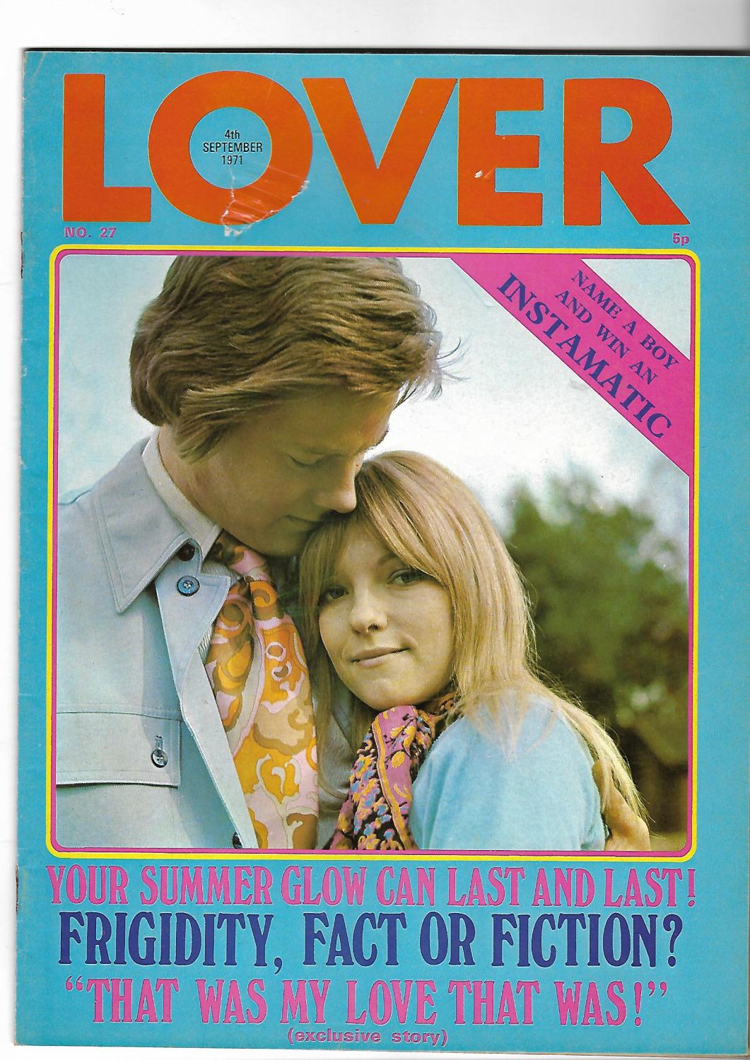 LOVER magazine. No. 27. 4th September 1971. Includes: Frigidity, Fact ...