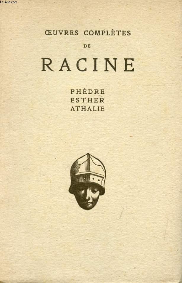 THEATRE DE 1677 A 1691 (PHEDRE, ESTHER, ATHALIE) by RACINE JEAN, Par G ...