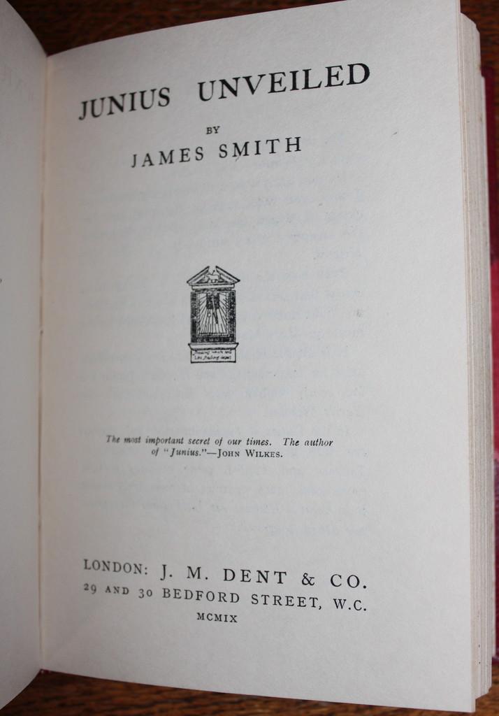 1) Gibbon 2) Junius Unveiled 3) Gibbon (Life-Stories of Famous Men) [1 ...