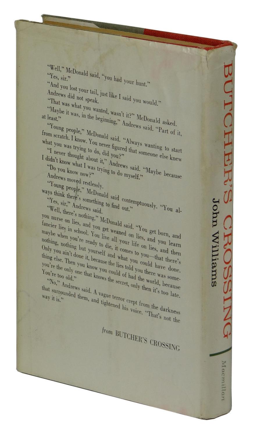 Butcher's Crossing by Williams, John: Very Good Hardcover (1960) First ...