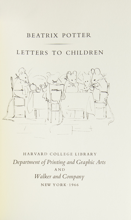 Letters to Children by Potter, Beatrix: (1966) First edition. | The Old ...