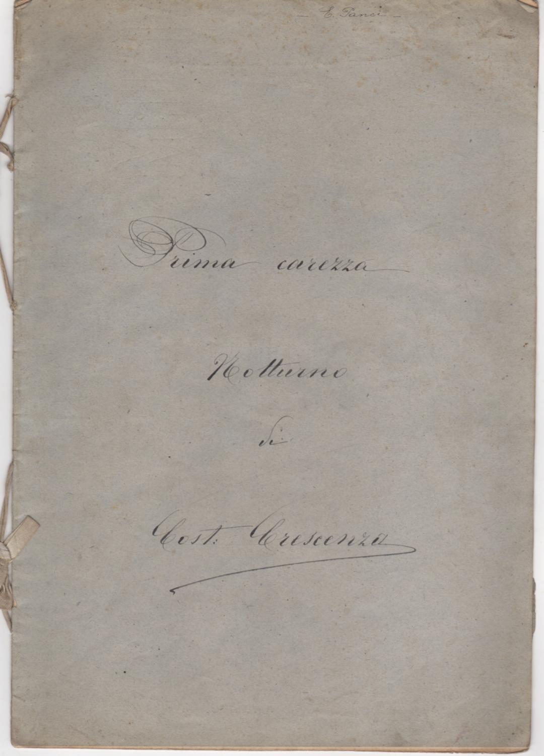 Prima carezza. Notturno per pianoforte [Spartito illustrato da Marcello Dudovich - Unito ...