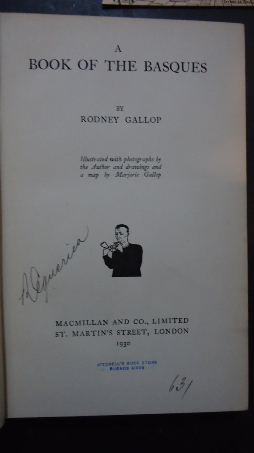 A BOOK OF THE BASQUES by GALLOP, Rodney: Excelente Encuadernación de ...