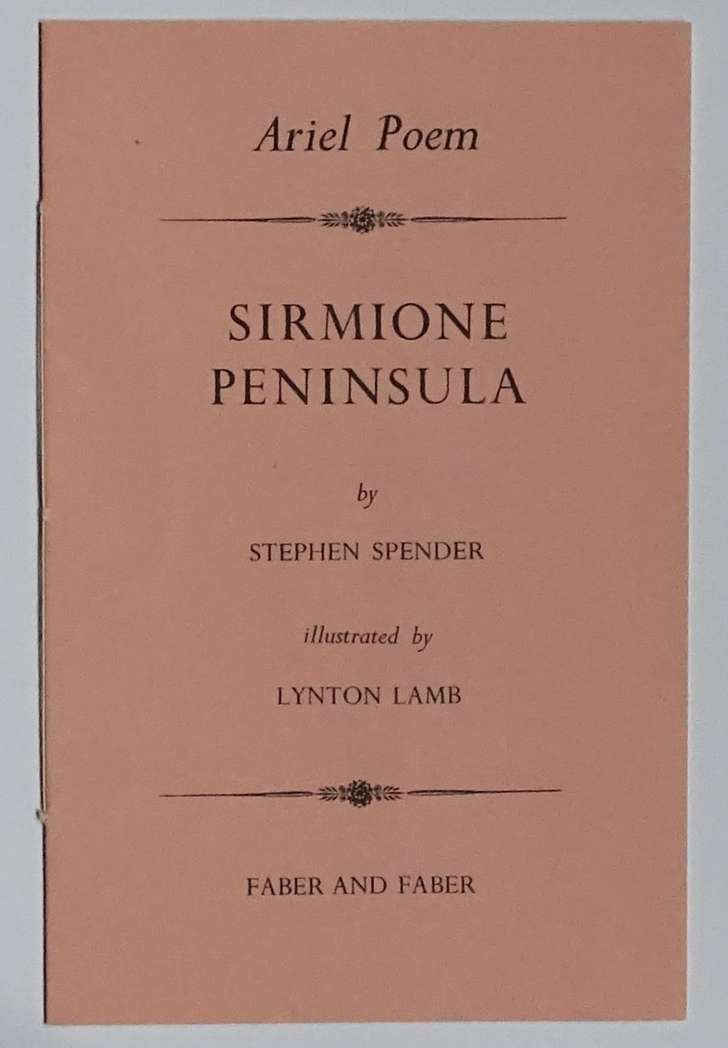 Sirmione Peninsula; a poem by Spender (Stephen).: Wrappers (1954 ...