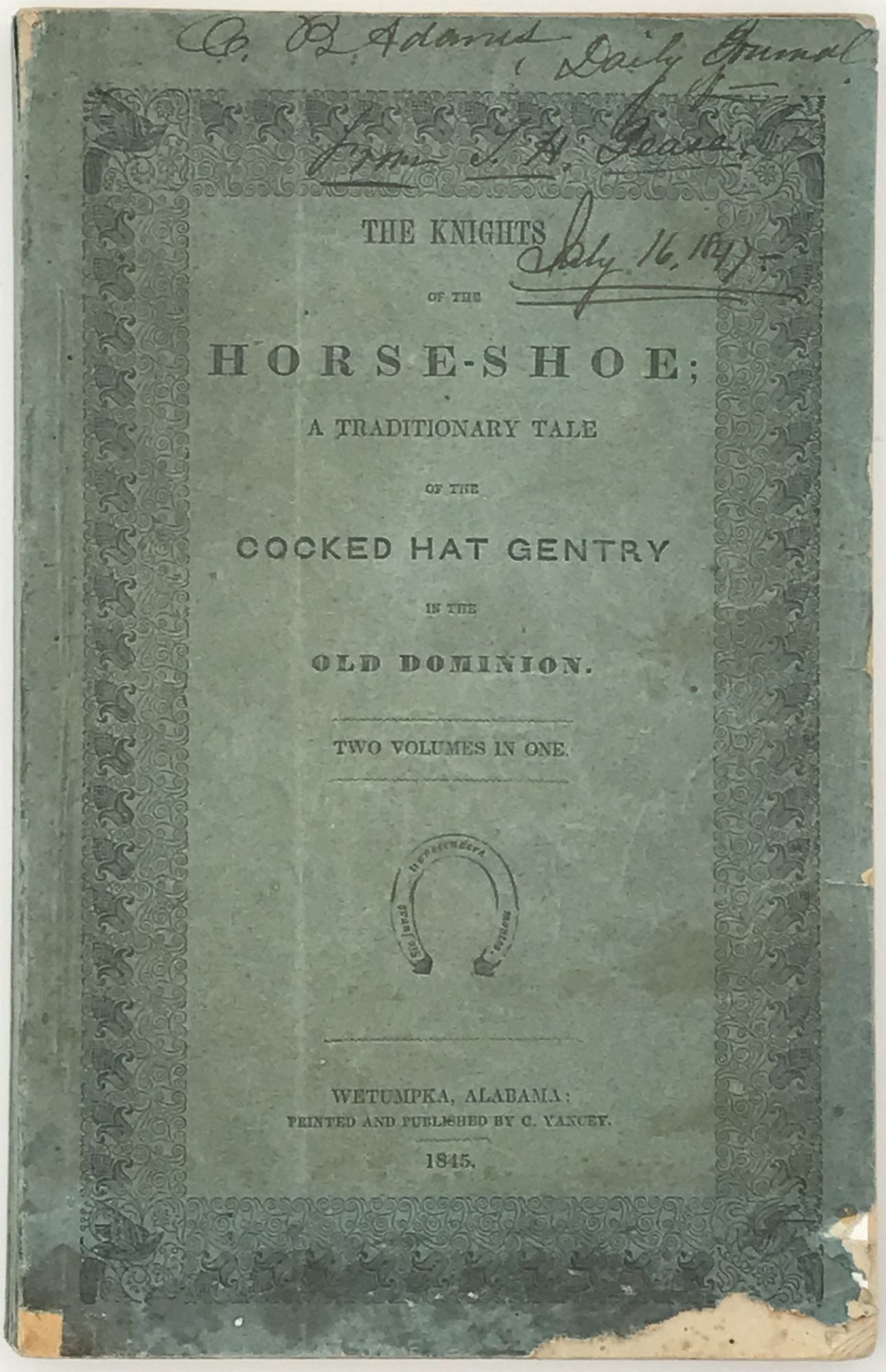 THE KNIGHTS OF THE HORSE-SHOE; A TRADITIONARY TALE OF THE COCKED HAT ...