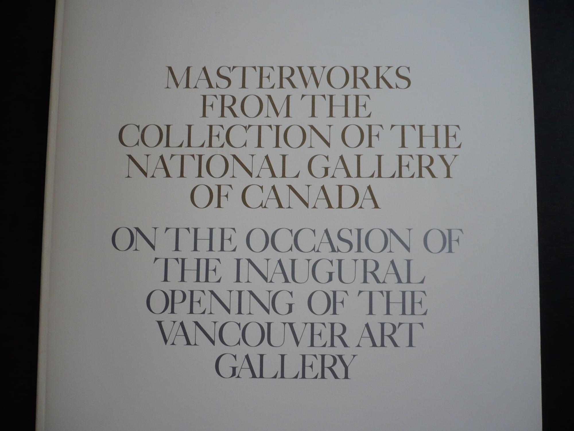 Masterworks from the Collection of the National Gallery of Canada on ...