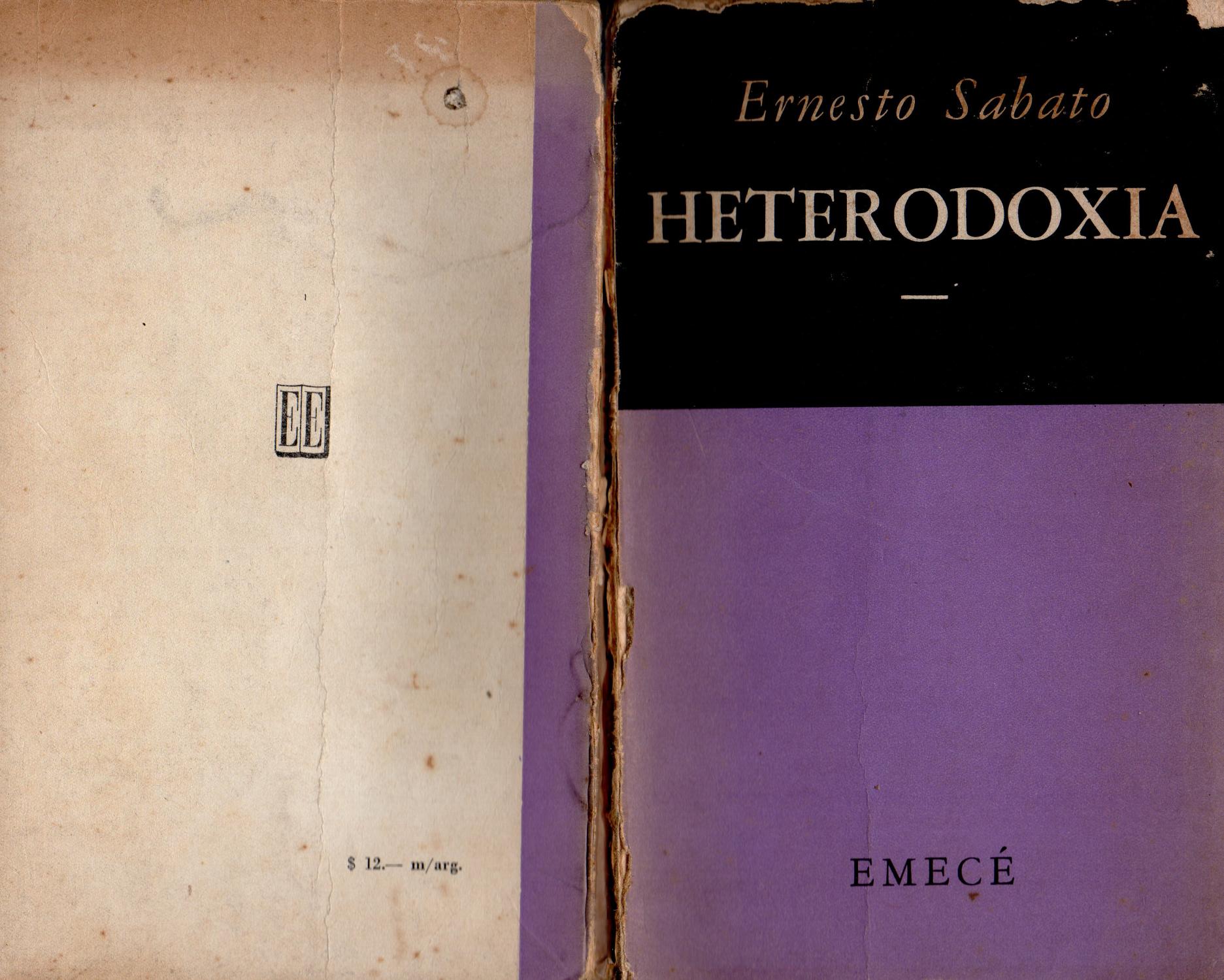HETERODOXIA by ERNESTO SABATO: Bien Encuadernación de tapa blanda (1953 ...