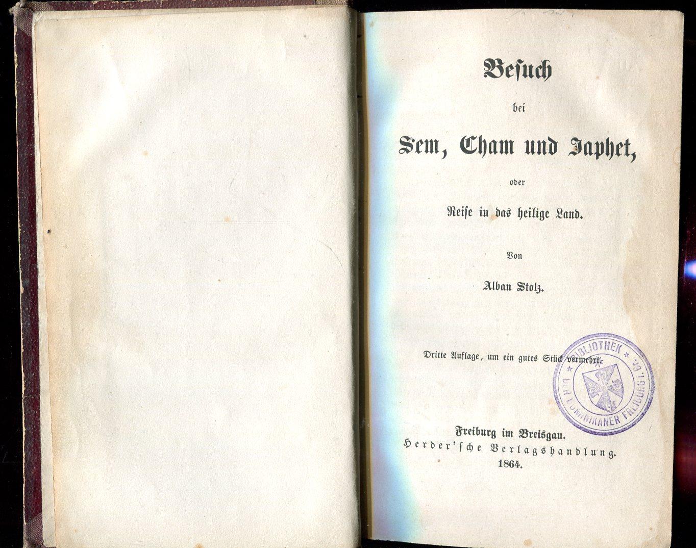 Besuch bei Sem, Cham und Japhet, oder Reise in das heilige Land by ...