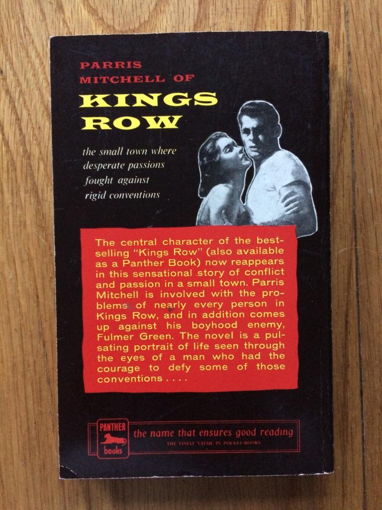 Parris Mitchell of Kings Row by Henry and Katherine Bellamann: Very ...