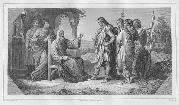 Odoaker vor dem heil. Severin. by Kupelwieser, Leopold / A. Simon ...