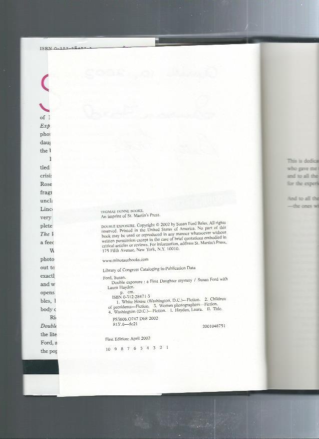 DOUBLE EXPOSURE by Ford, Susan Signed by Betty Ford: New Hardcover ...