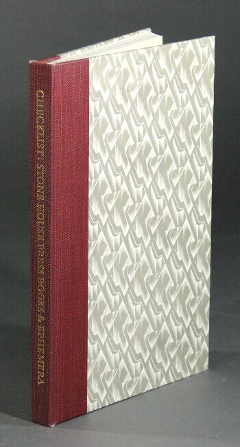 Checklist. Stone House Press books and ephemera 1978-1988. Compilation ...