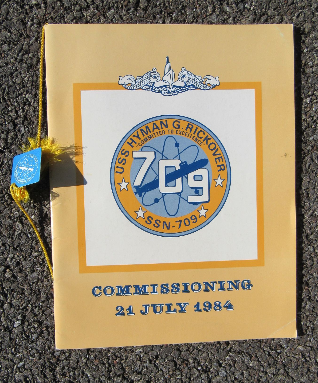 USS HYMAN G. RICKOVER (SSN-709) U.S. NAVY SUBMARINE 1984 COMMISSIONING ...
