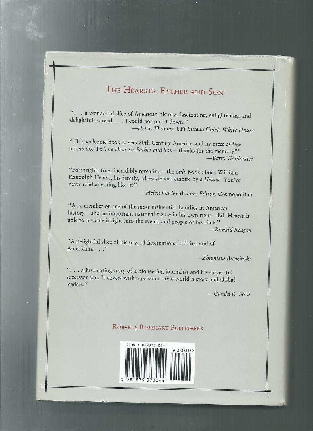 The Hearsts: Father and Son by Hearst, William Randolph, Jr.; Casserly ...