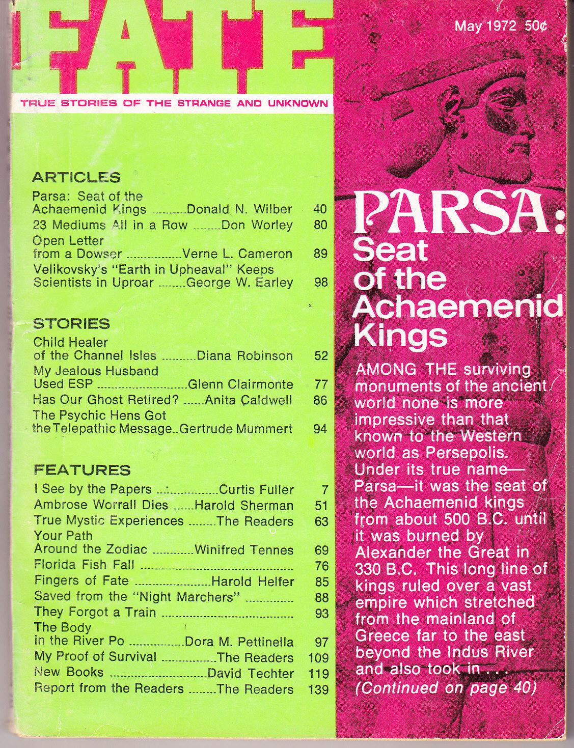 Fate Magazine May 1972 No. 266 par Fuller, Mary Margaret (editor): Very ...