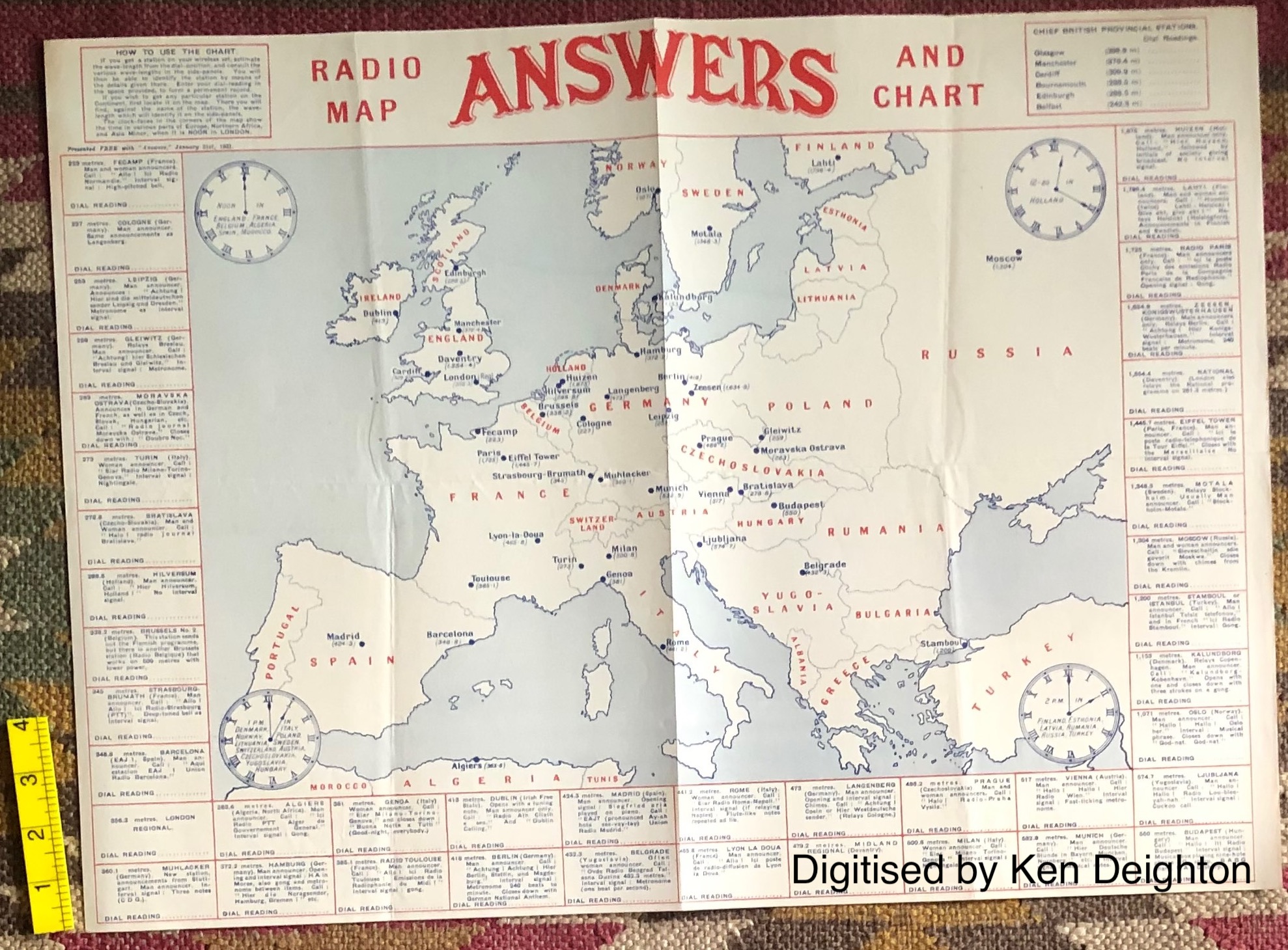 Radio Map Answers And Chart Presented Free With Answers January 31st ...