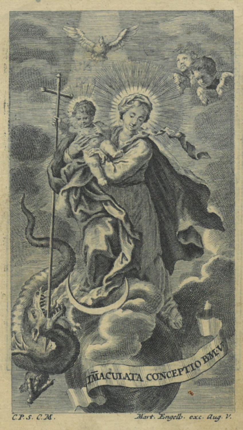 MARIA. - Immaculata. "Immaculata conceptio B.M.V.". Ganzfigur der ...