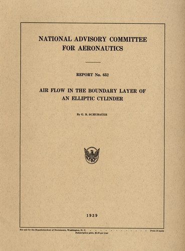 NACA Report No. 652, Air Flow in the Boundary Layer of an Elliptic ...