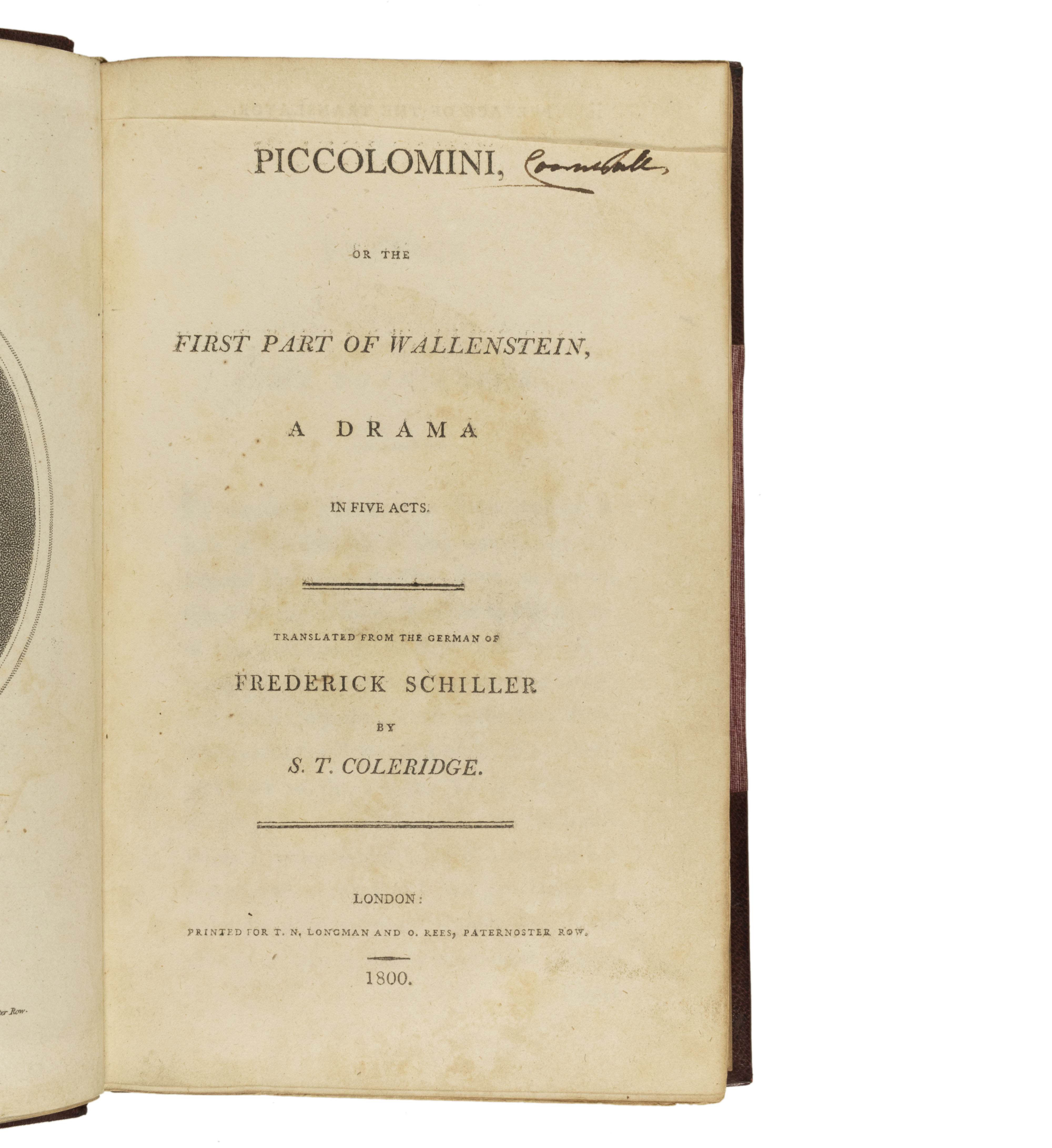 (Wallenstein.) The Piccolomini, or the first part of Wallenstein, a ...