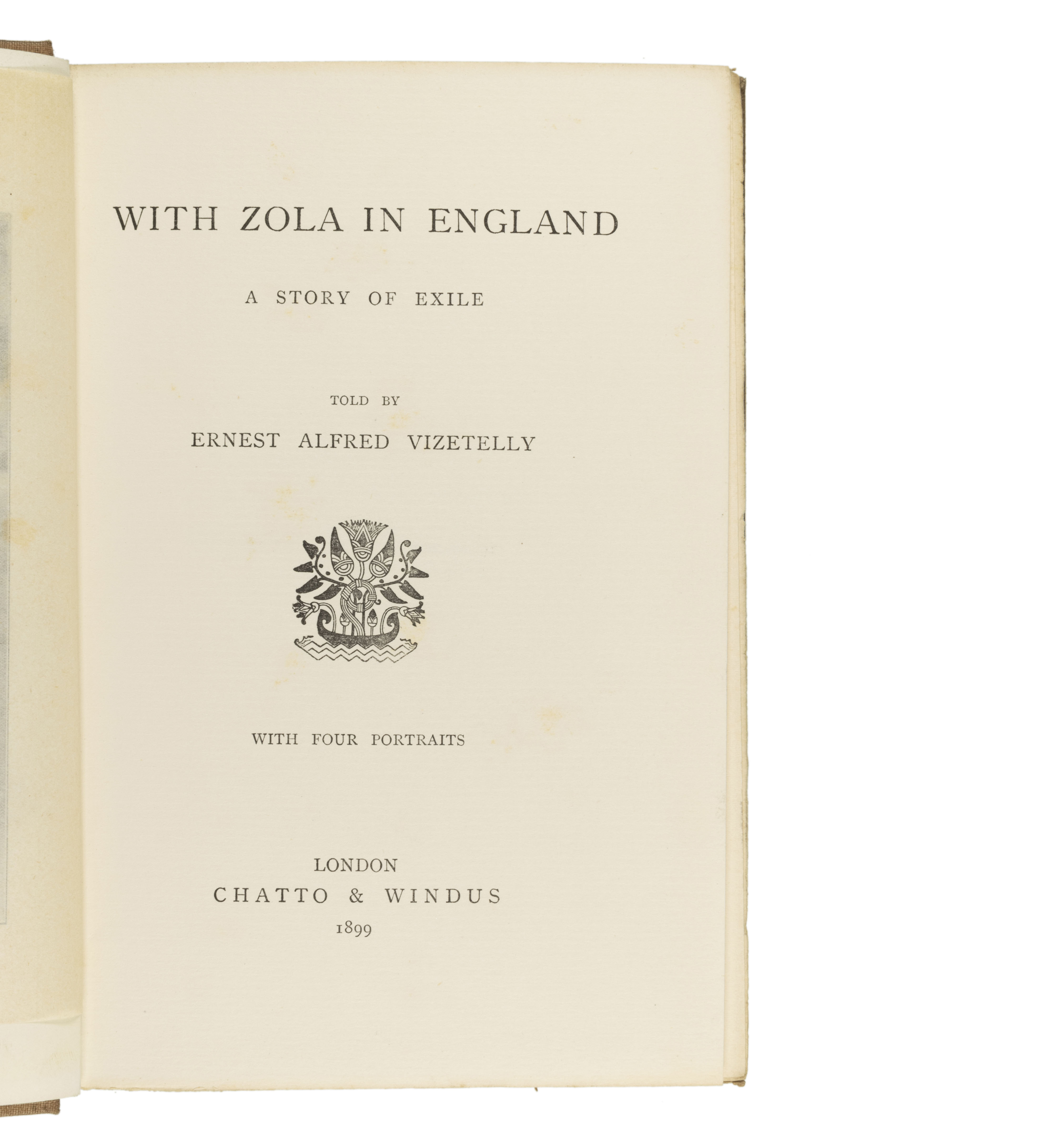 With Zola in England: a story of exile. With four portraits. by (ZOLA ...