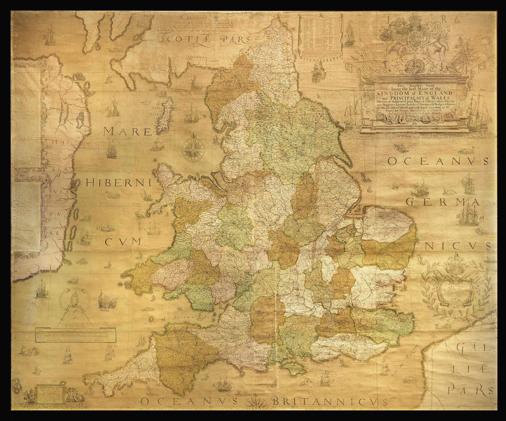The Travellers Guide being the best Mapp of the Kingdom of England and ...