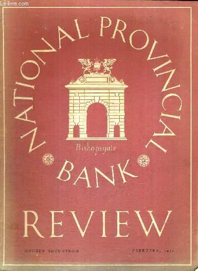 NATIONAL PROVINCIAL BANK - REVIEW - NUMBER SEVENTEEN - FEBRUARY 1952 by ...