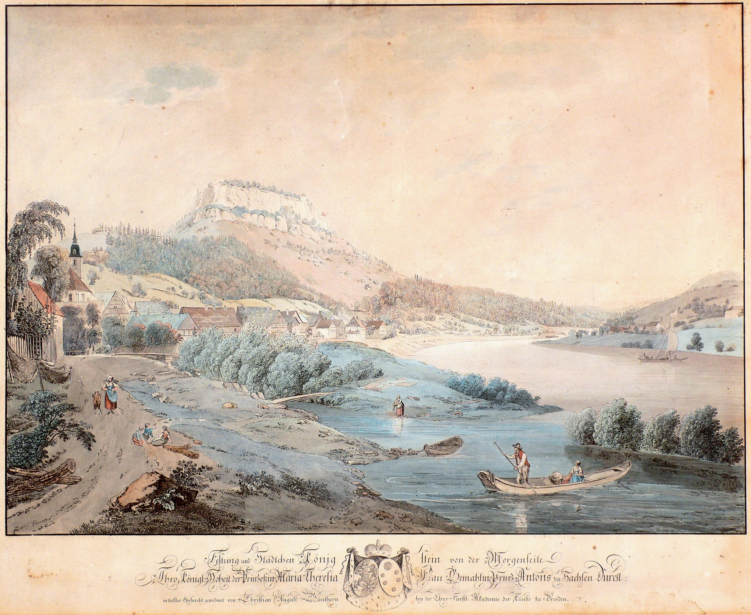 Königstein (Sachsen). Gesamtansicht. - Stadt & Festung. Günther ...