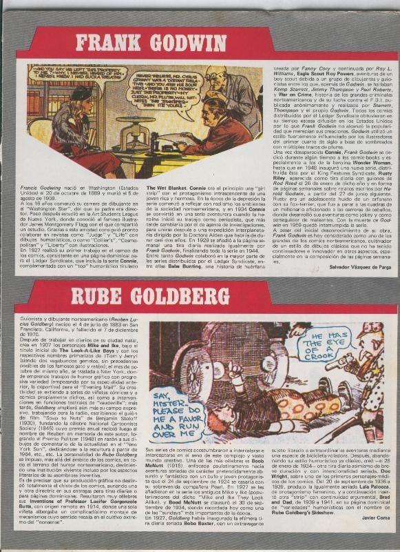 Historia de los Comics: Ficha de Frank Godwin y Rube Goldberg de Varios ...