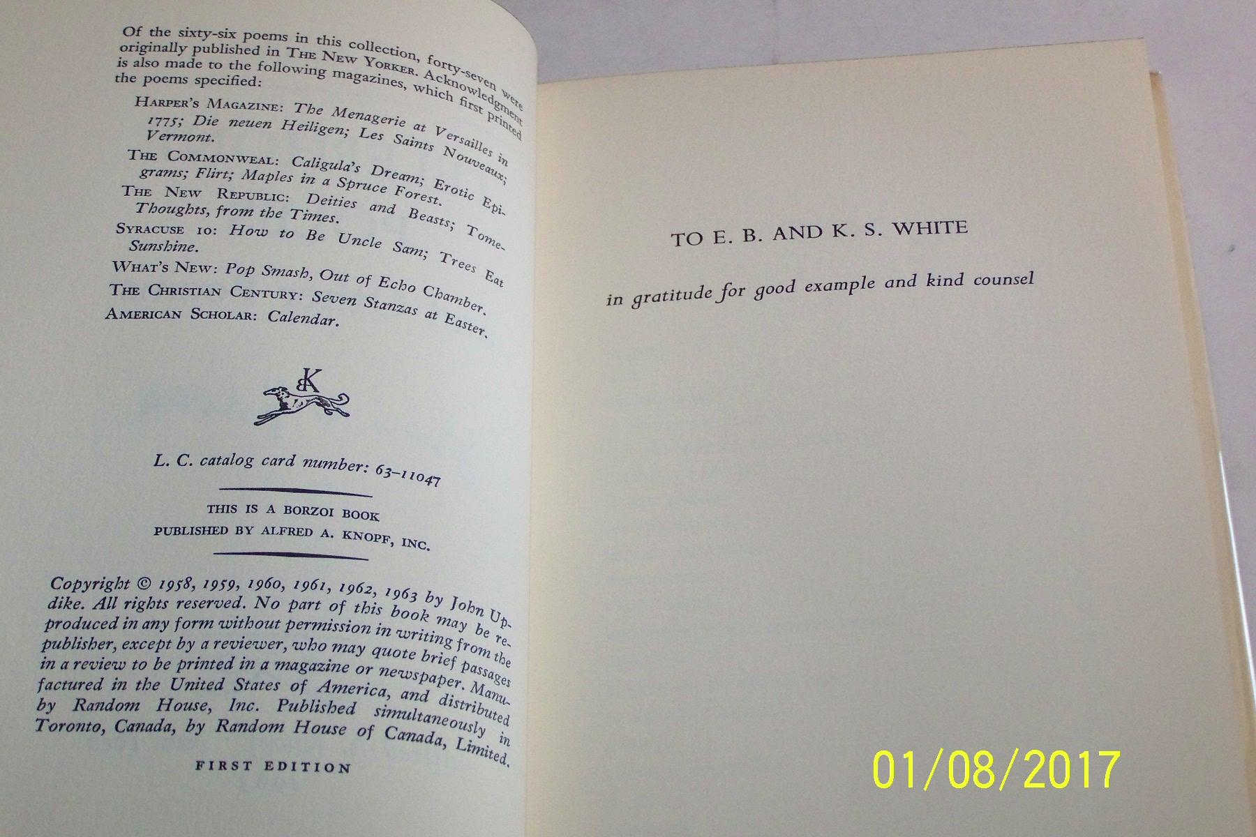 Telephone Poles And Other Poems by John Updike: Near Fine Hardcover ...