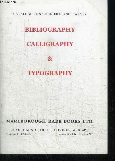 CATALOGUE DE VENTE : BIBLIOGRAPHY CALLIGRAPHY & TYPOGRAPHY - CATALOGUE ...