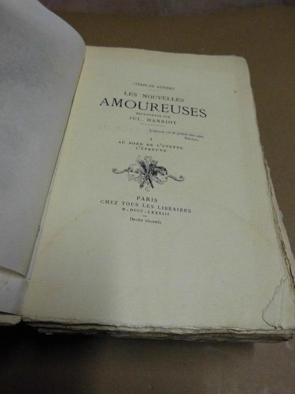 Les Nouvelles Amoureuses. Eaux-fortes par Jul. Hanriot. I. Au Bord de l ...