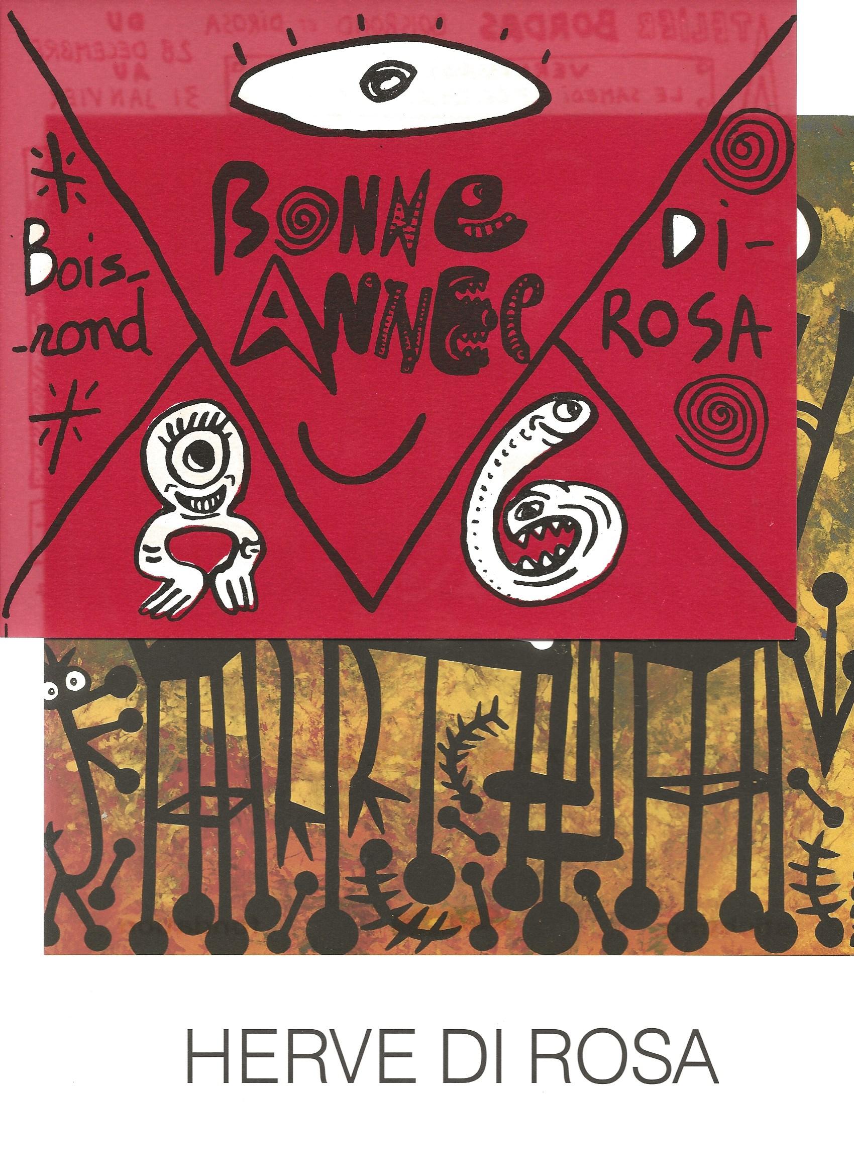 Hervé et Richard Di Rosa - a collection of 8 invitations + 2 dia/slides ...