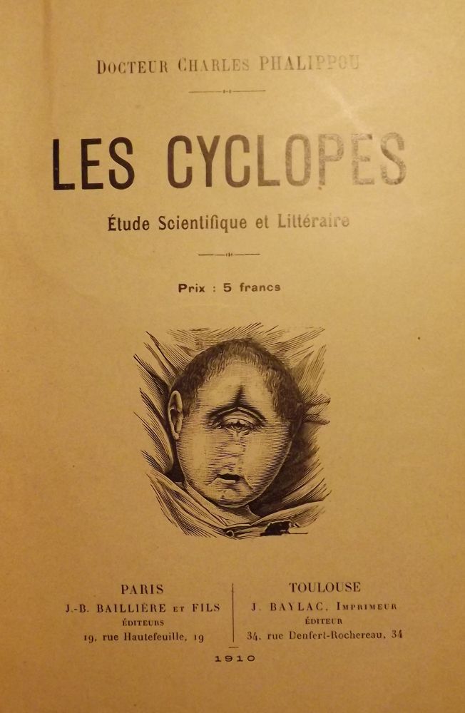 LES CYCLOPES ETUDE SCIENTIFIQUE ET LITTERAIRE par PHALIPPOU, Charles ...