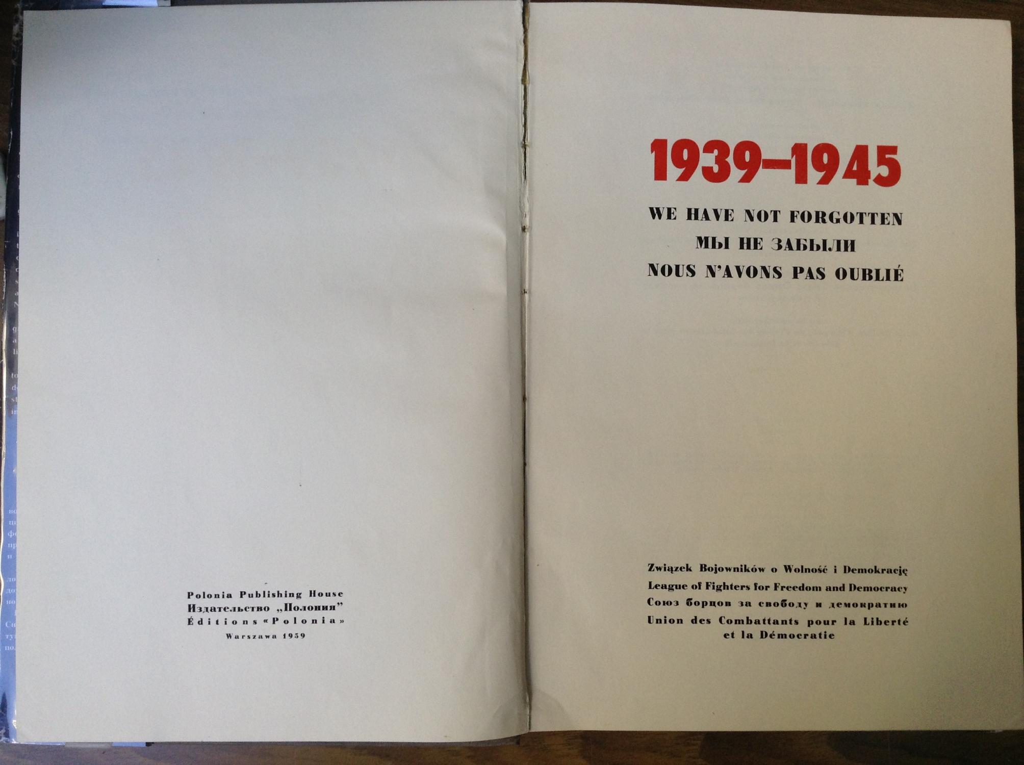 We Have Not Forgotten by Wrzos-Glinka, Stanislaw; Mazur, Tadeusz ...