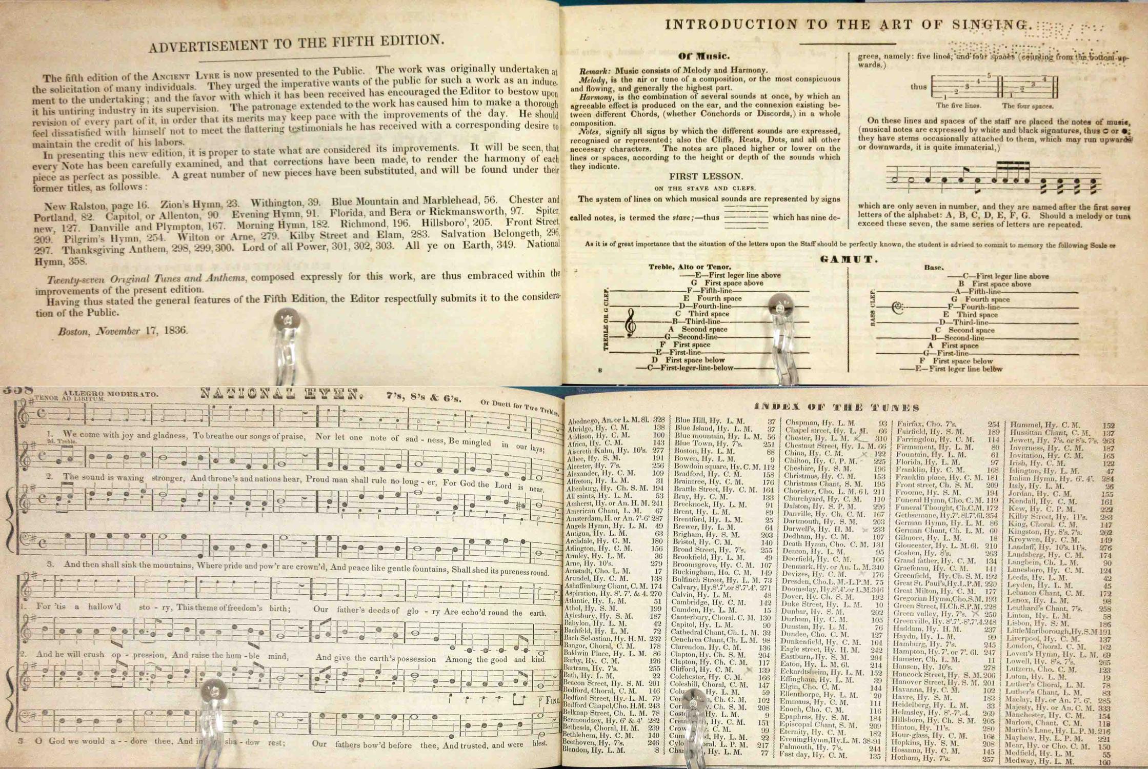 THE ANCIENT LYRE, A COLLECTION OF OLD, NEW, & ORIGINAL CHURCH MUSIC ...