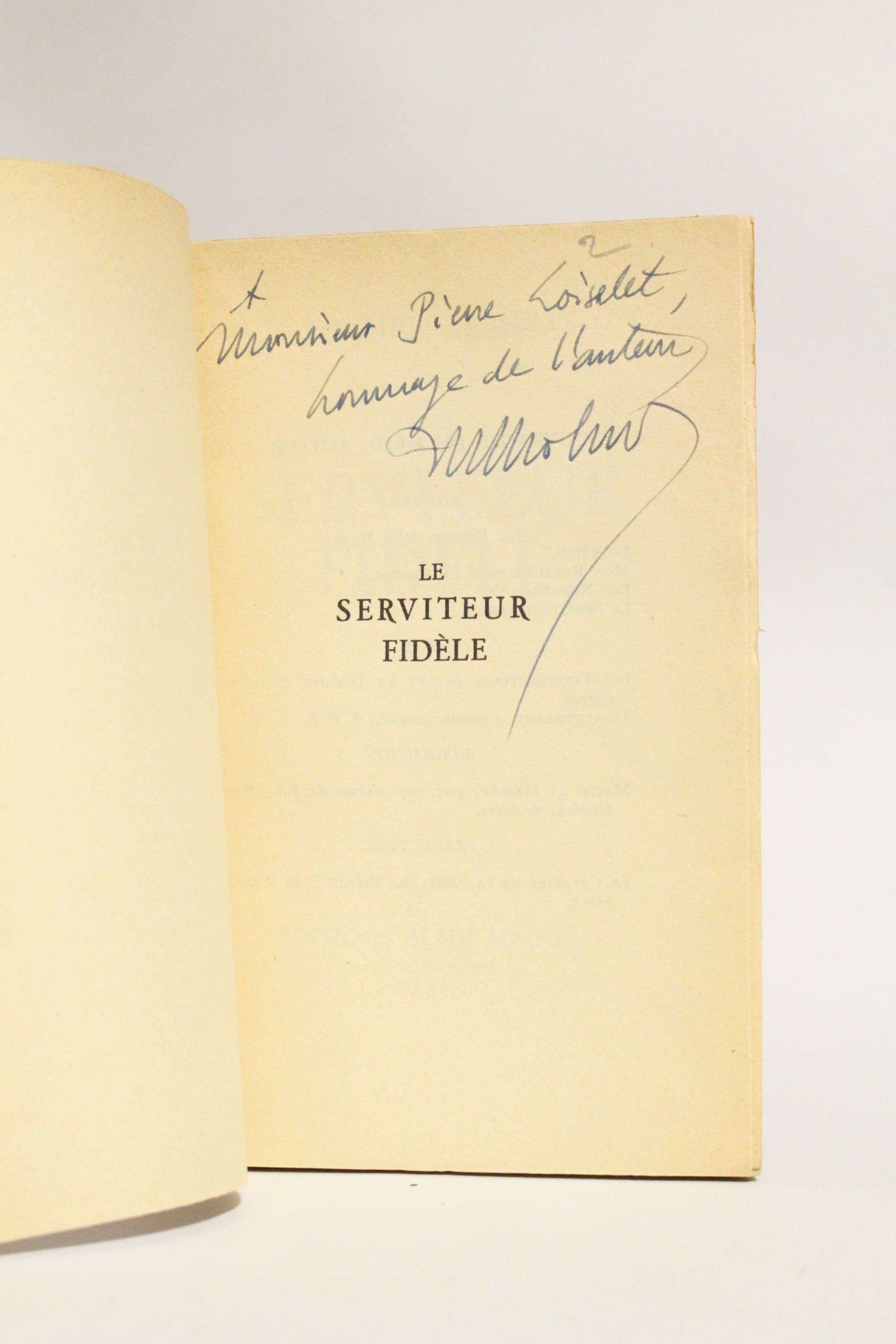 Le serviteur fidèle by MOHRT Michel: couverture souple (1953) Signed by ...