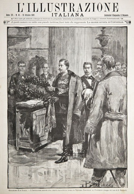 Guglielmo II in Italia / L'Imperatore depone una corona davanti la ...