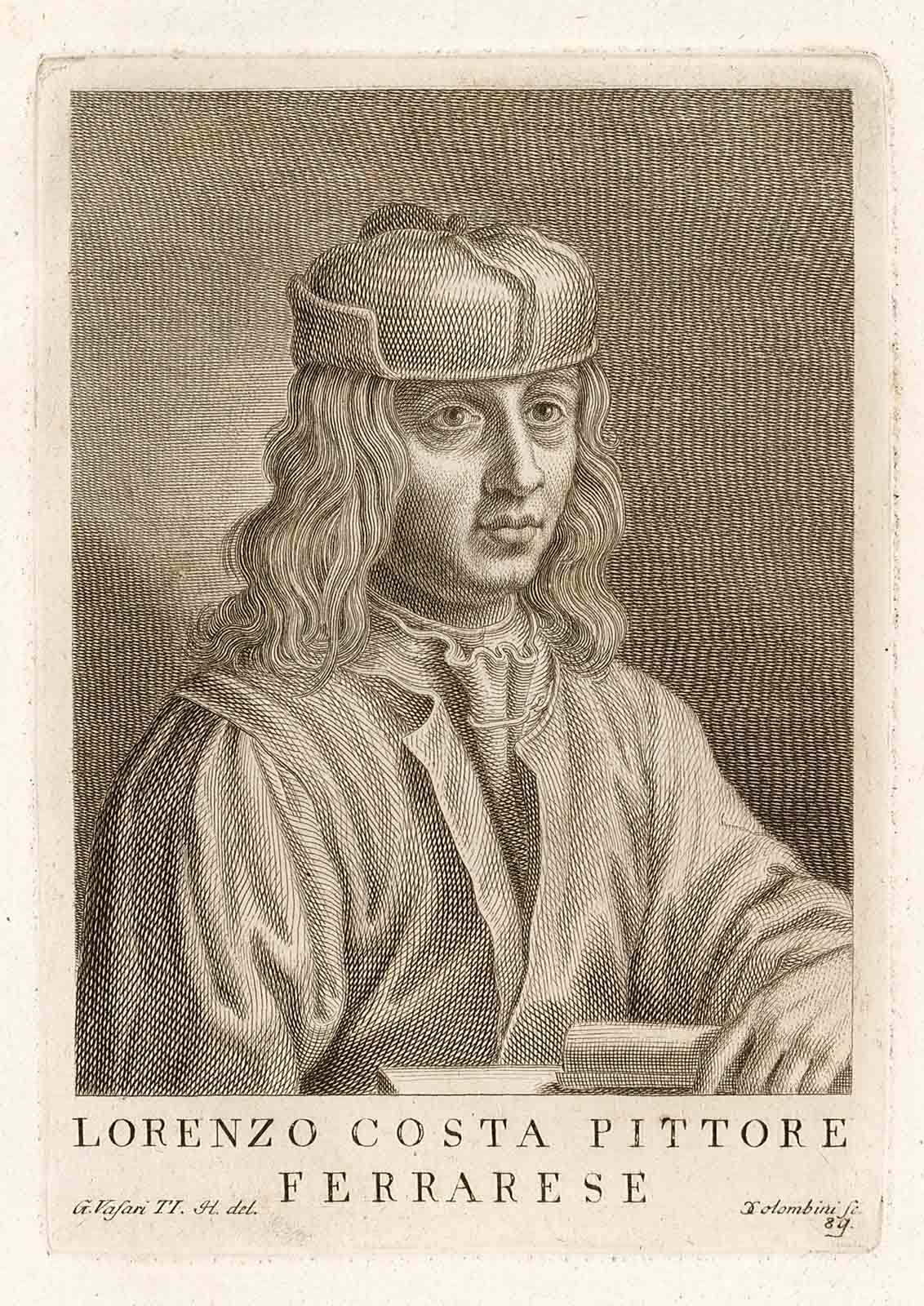 Lorenzo Costa pittore / Ferrarese by Vasari G. del. & Colombini sc ...