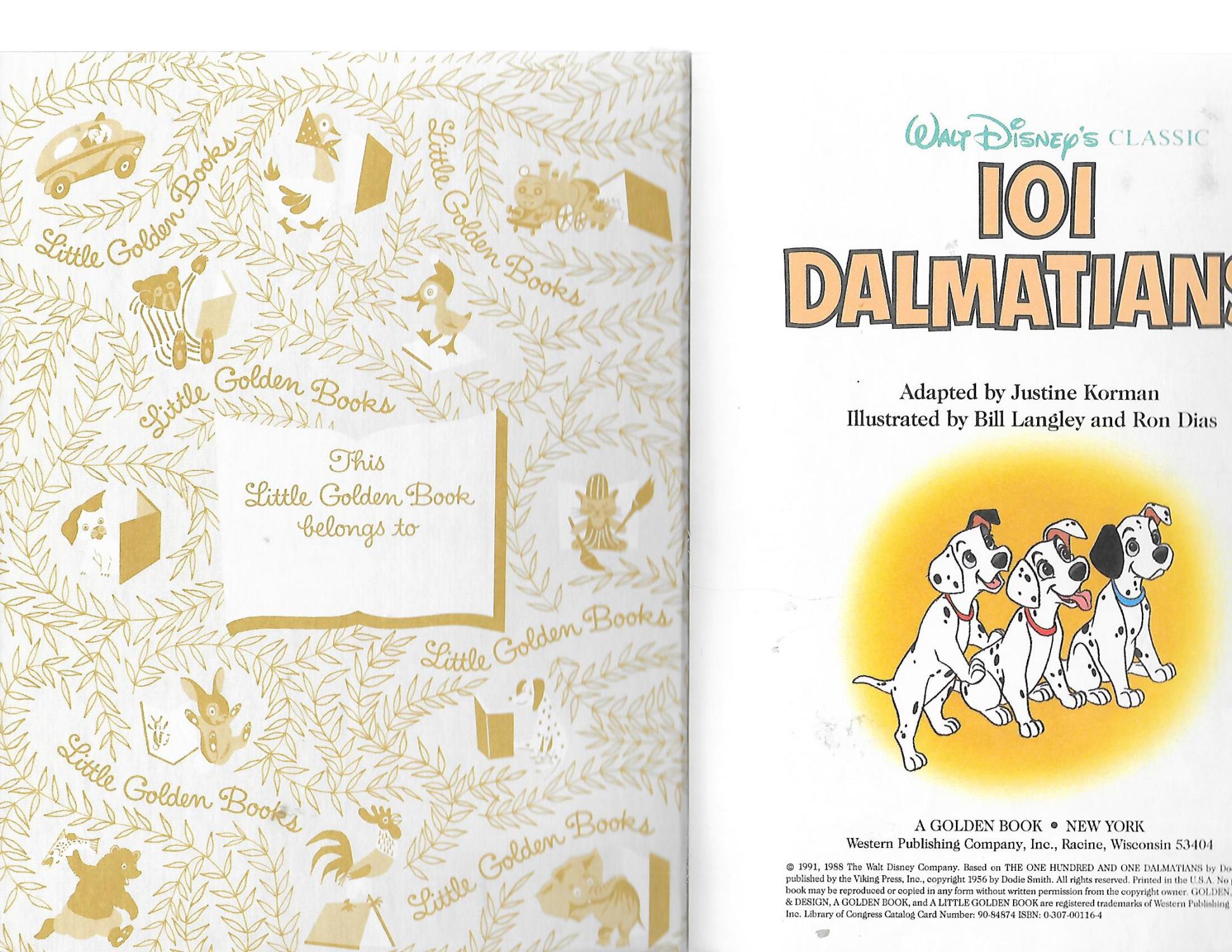 101 Dalmatians (Walt Disney's Classics) (Little Golden Books) by ...