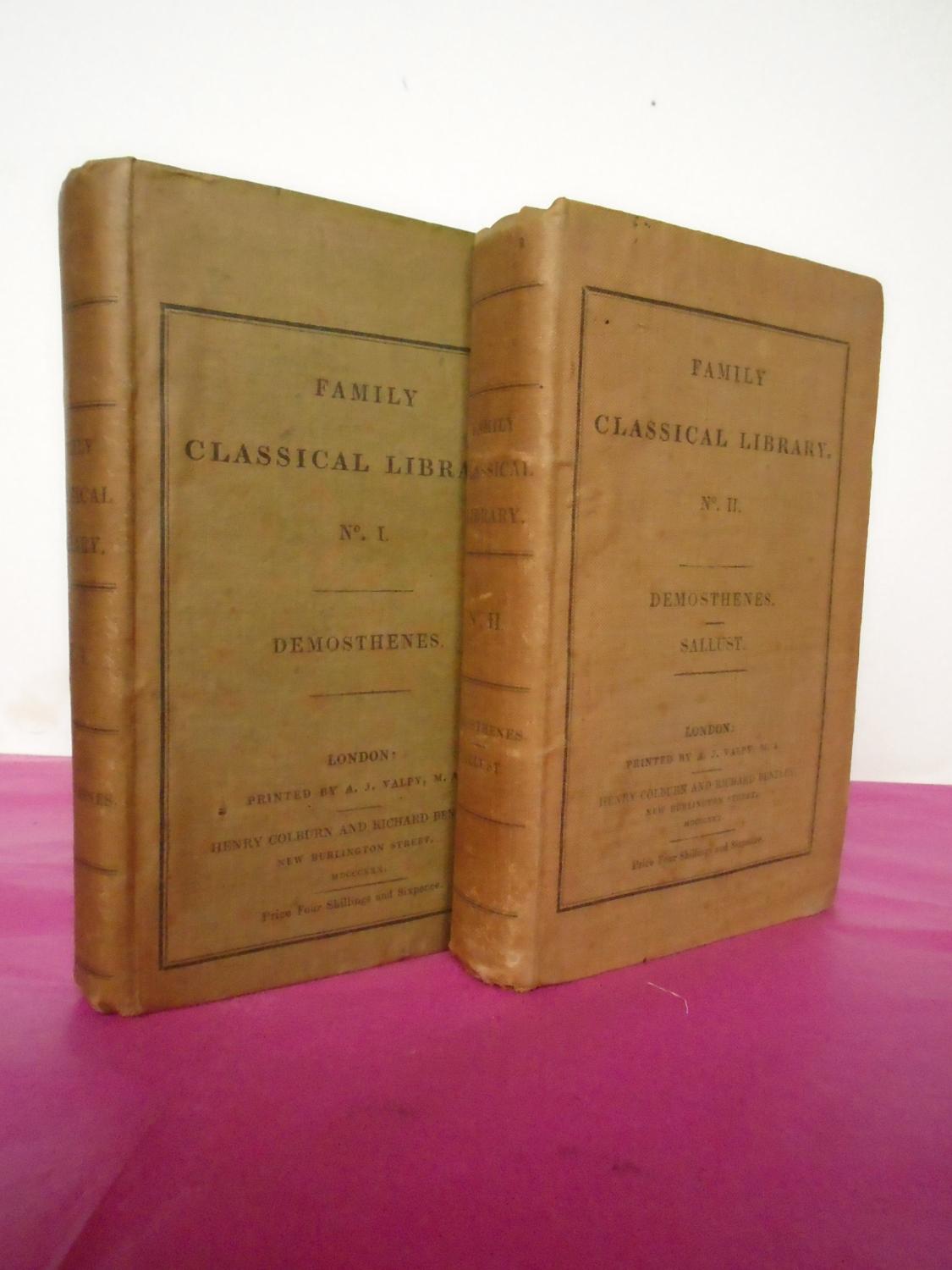 FAMILY CLASSICAL LIBRARY - DEMOSTHENES No.I, DEMOSTHENES SALLUST No.II ...