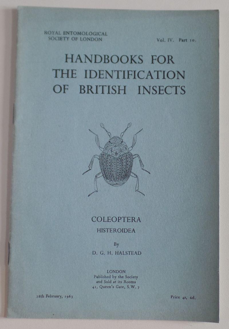 Handbook for Identification of British Insects Coleoptera Histeroidea ...